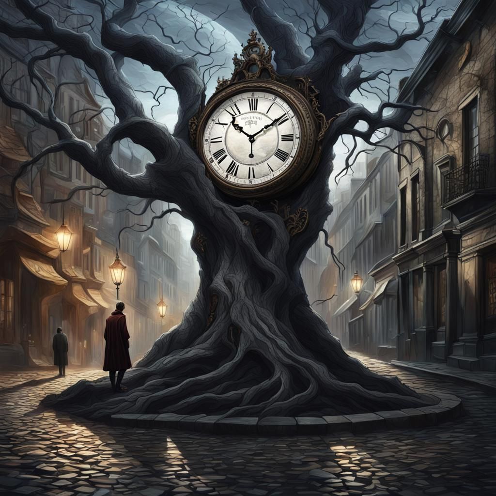 The clock tree - Colossal Clock Tree Towering over a Medieva...