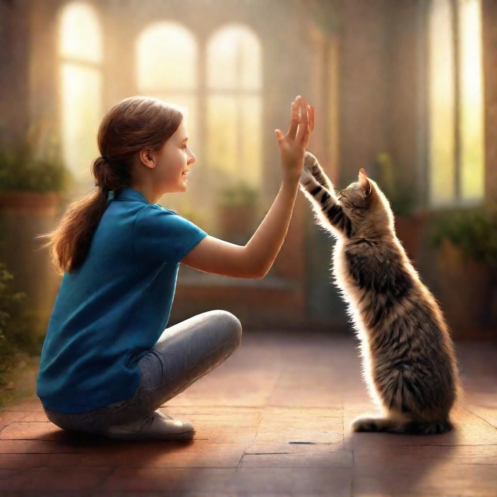 I love my hooman ️ - AI Generated Artwork - NightCafe Creator