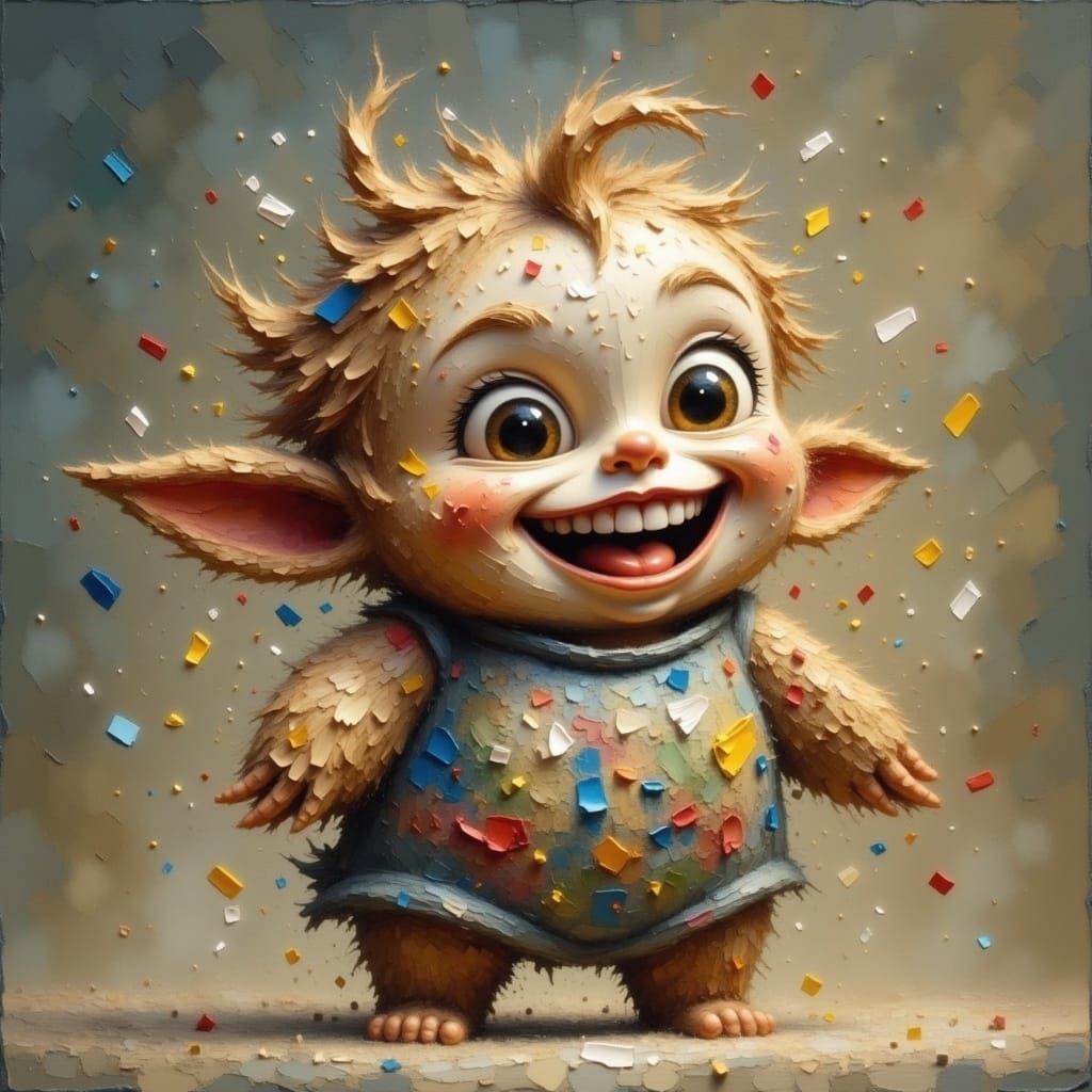 Chubby Cartoon R2D2 Baby with Cheeky Grin and Shar... - AI Art