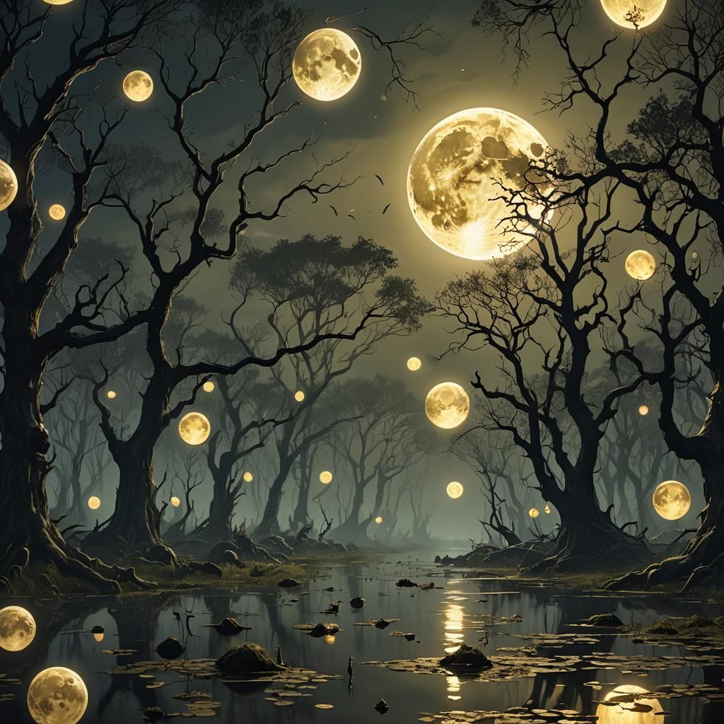 Magical swamp - AI Generated Artwork - NightCafe Creator