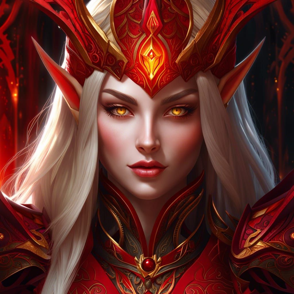 Red elf - AI Generated Artwork - NightCafe Creator