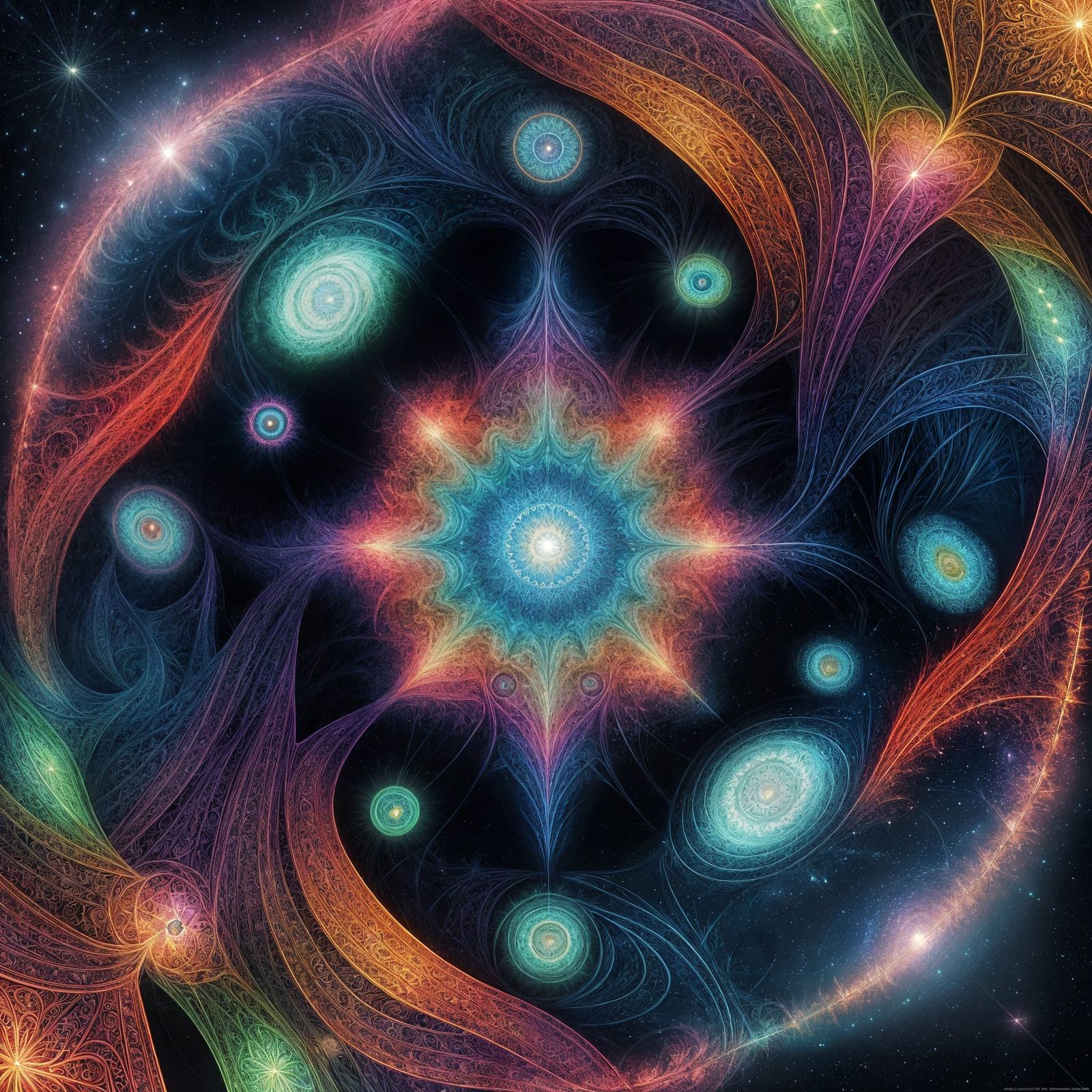 fractals - Intricate Fractal Pattern Generated by AI