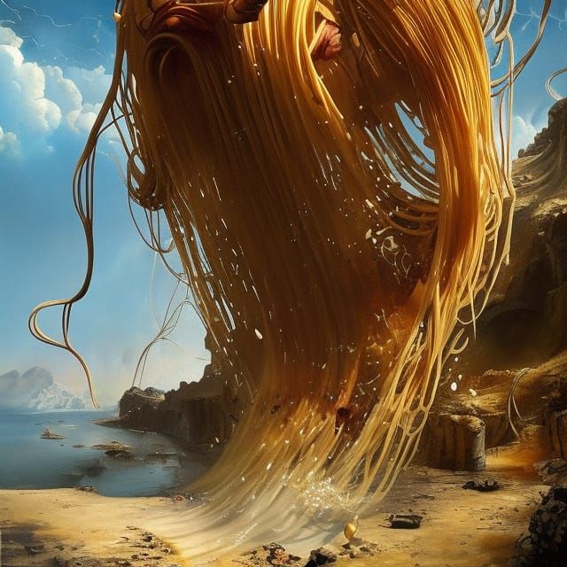 Spaghetti wave - AI Generated Artwork - NightCafe Creator
