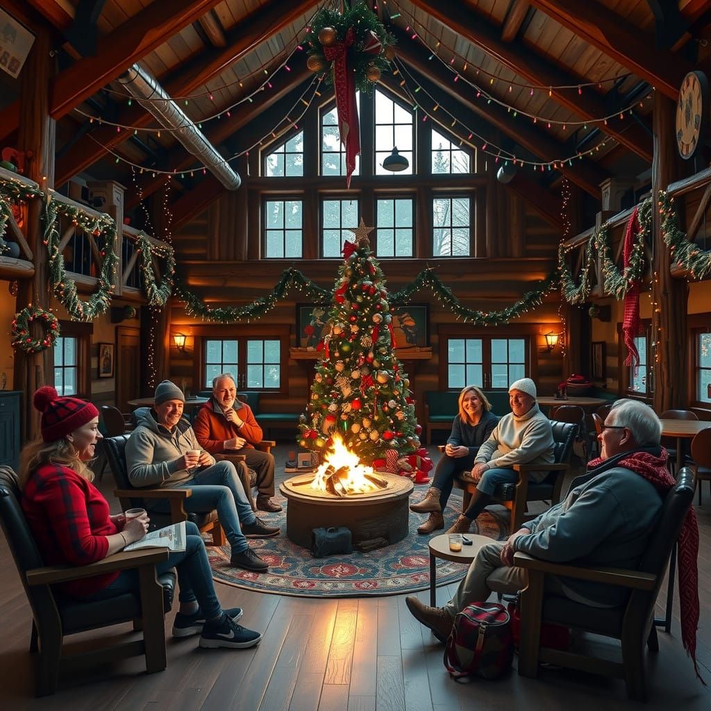 Christmas around an open fire - Christmas around an open fir...