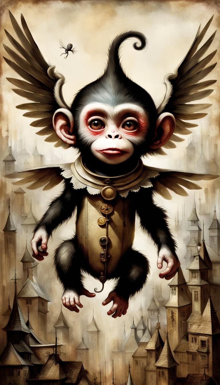 "Flying Monkey, from The Wizard of OZ": photograph by Stephen Gammell ...