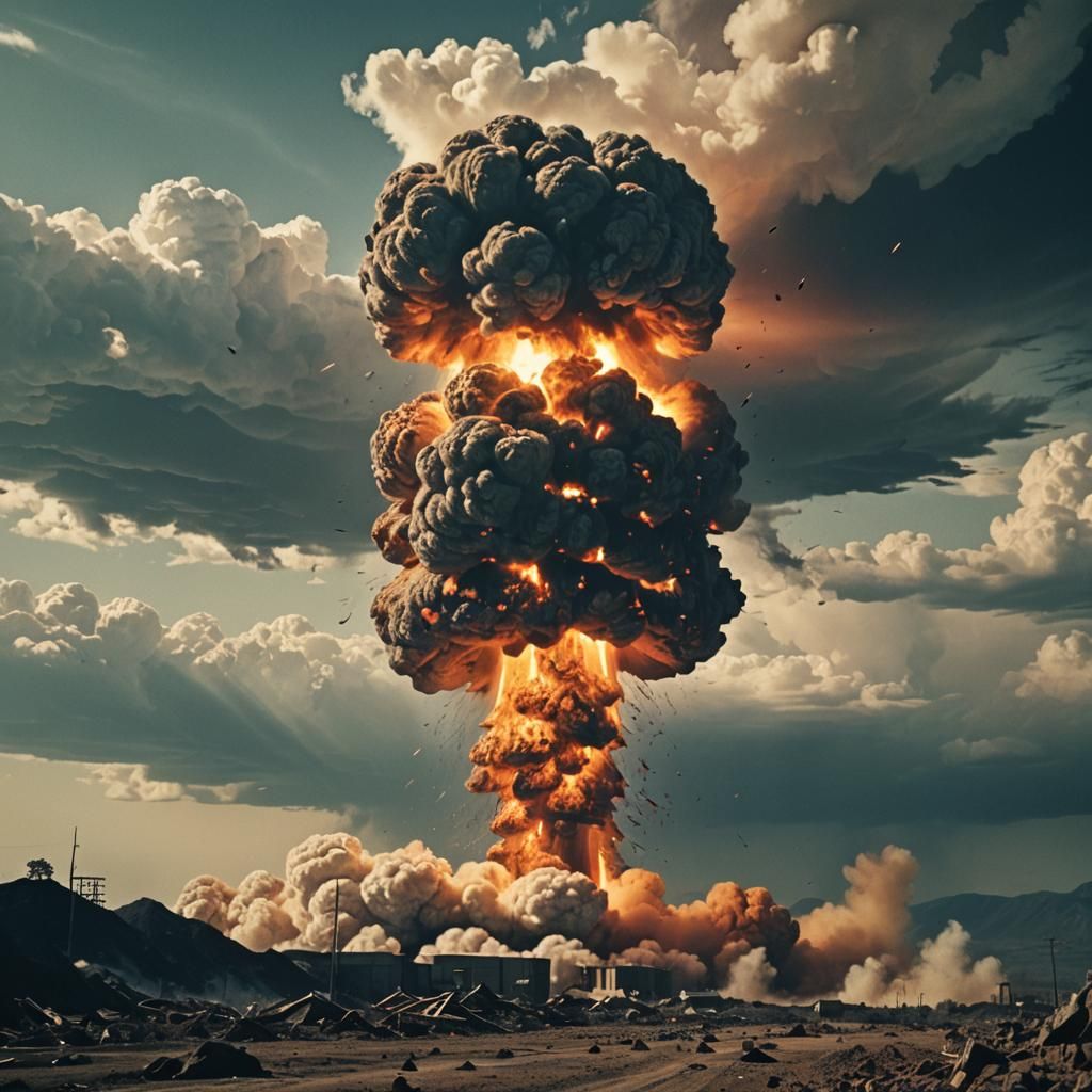 Nuclear Explosion - AI Generated Artwork - NightCafe Creator