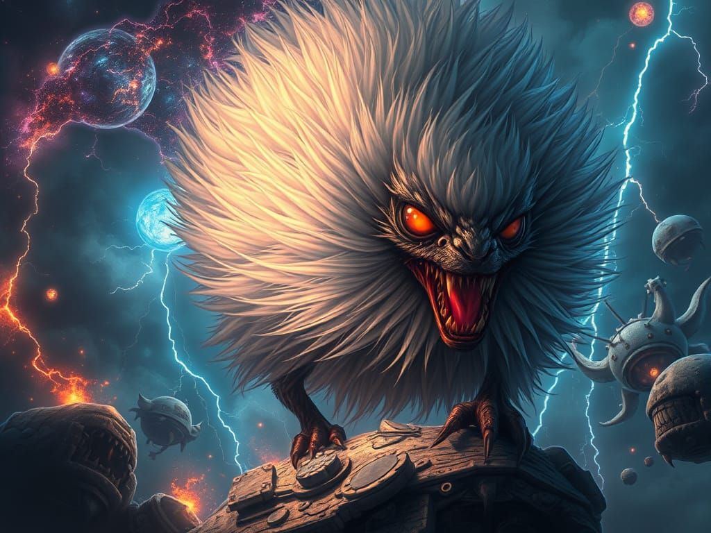 omnivore - Surreal Steampunk Beast Erupts from Celestial Ve...