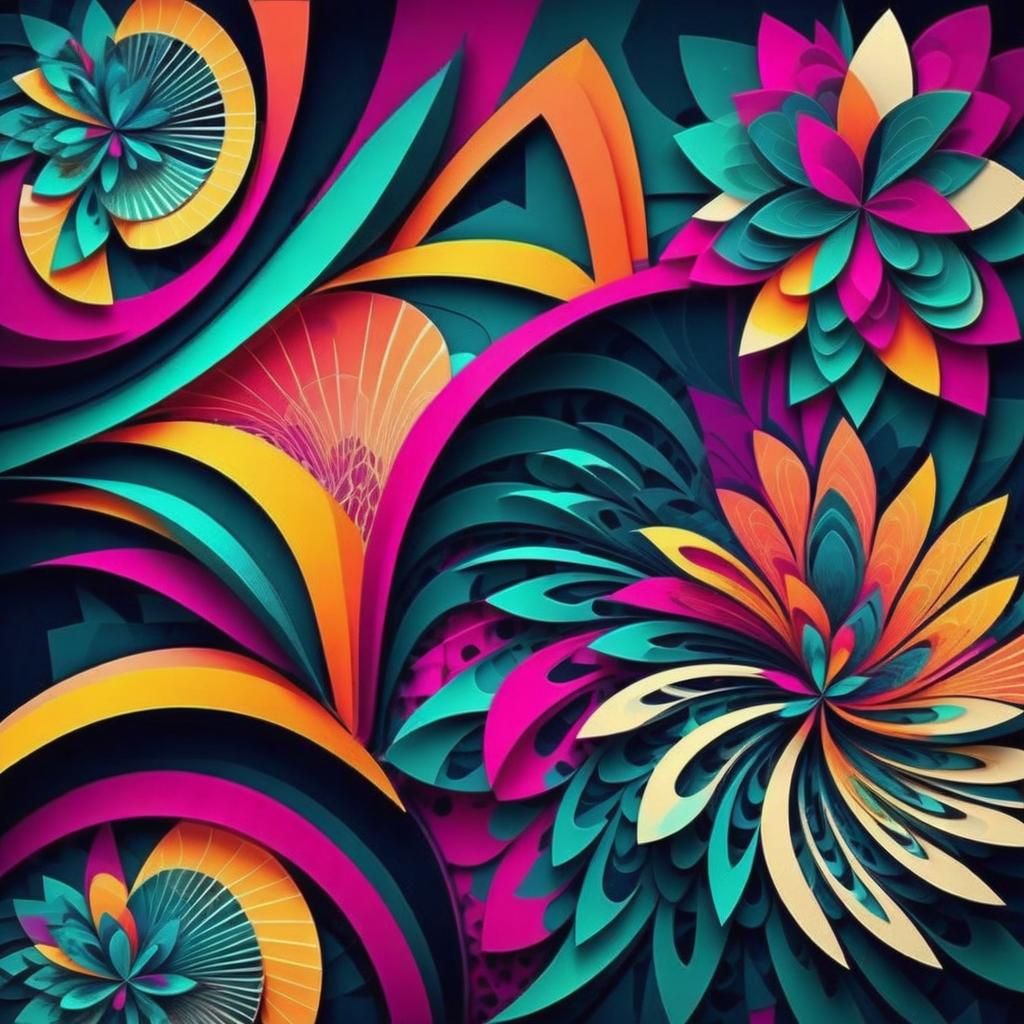 Geometric Wall Art - AI Generated Artwork - NightCafe Creator