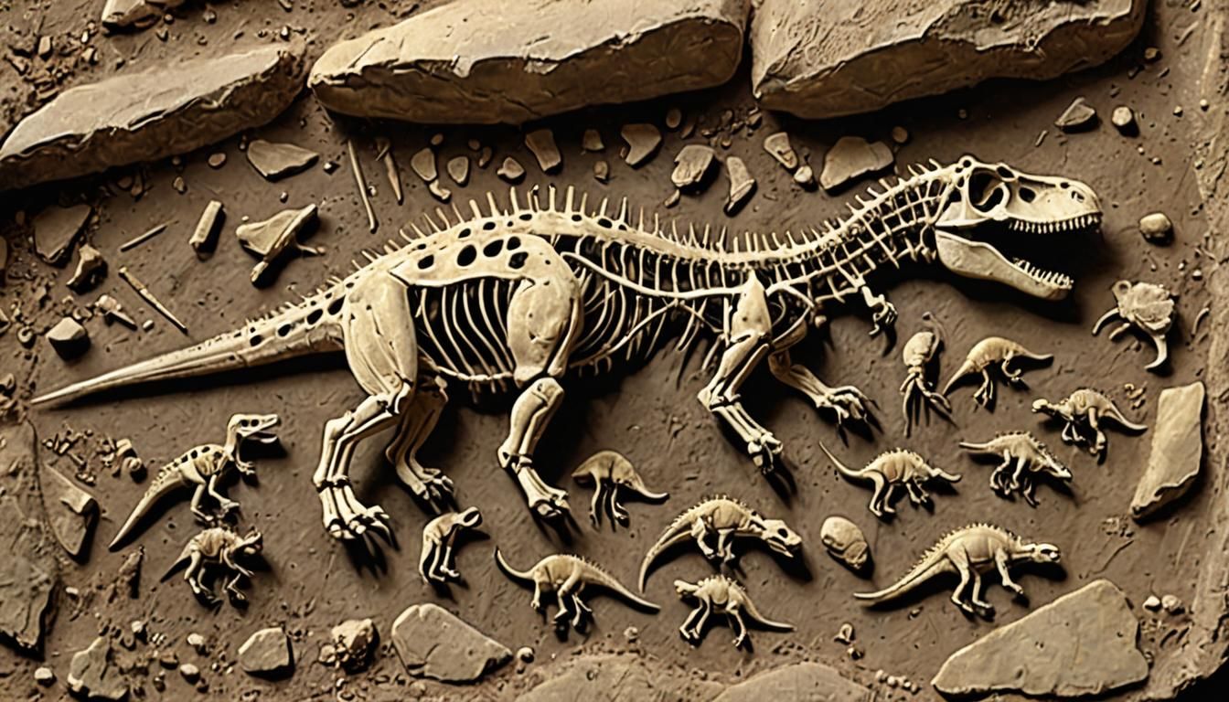Dinosaur bones - AI Generated Artwork - NightCafe Creator