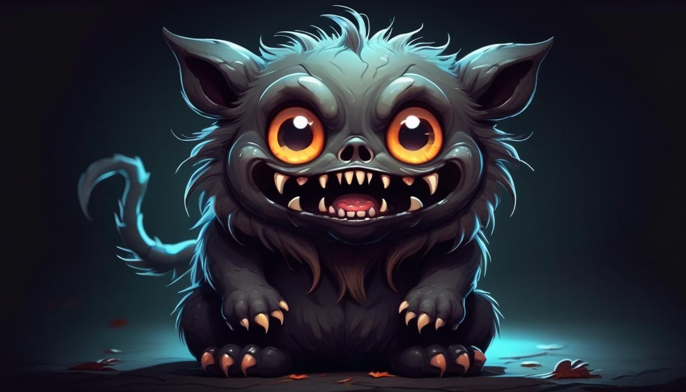 Spooky Cute Beast to scare or comfort - AI Generated Artwork ...
