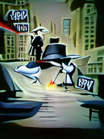 Spy vs spy film noir retro cartoon - AI Generated Artwork - NightCafe ...