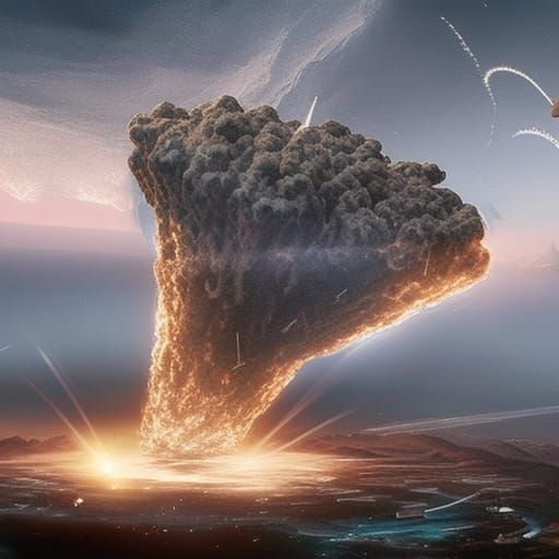 From the ground, I witnessed a giant meteor entering the atmosphere ...