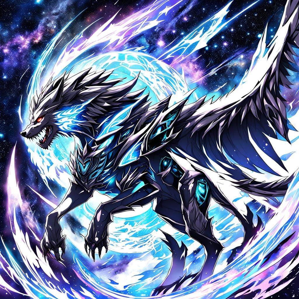 cosmic angel demon dragon wolf dark - AI Generated Artwork - NightCafe ...