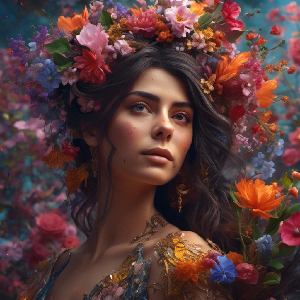 Portrait of a Brunette - AI Generated Artwork - NightCafe Creator