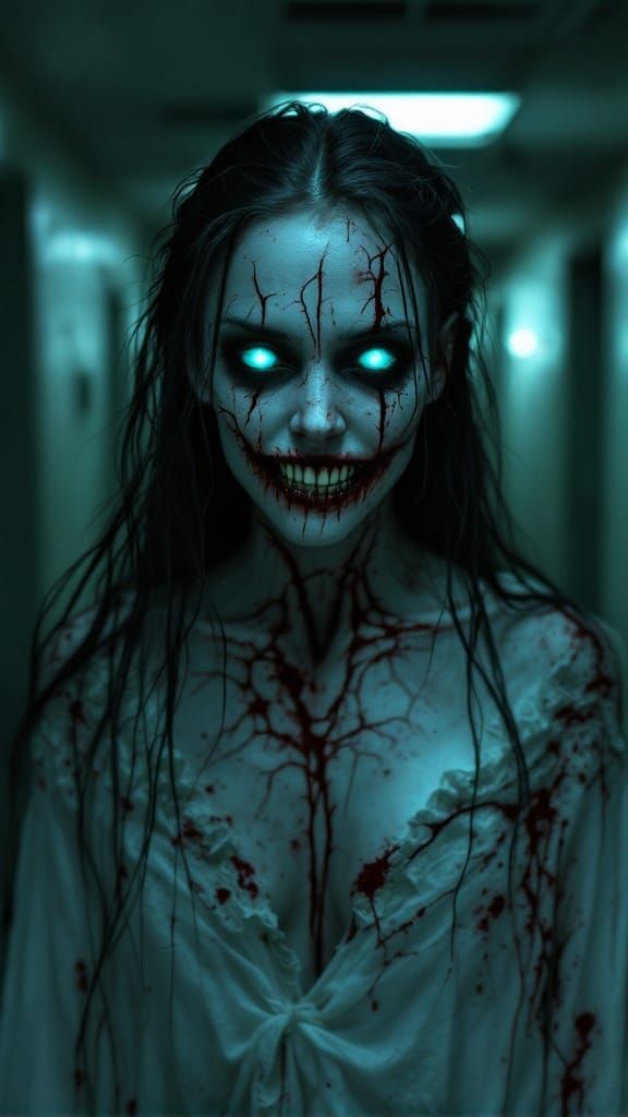 A terrifying female specter - Ethereal Specter Haunts Abando...