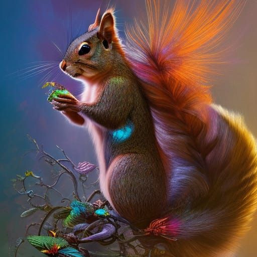 Squirrel - AI Generated Artwork - NightCafe Creator