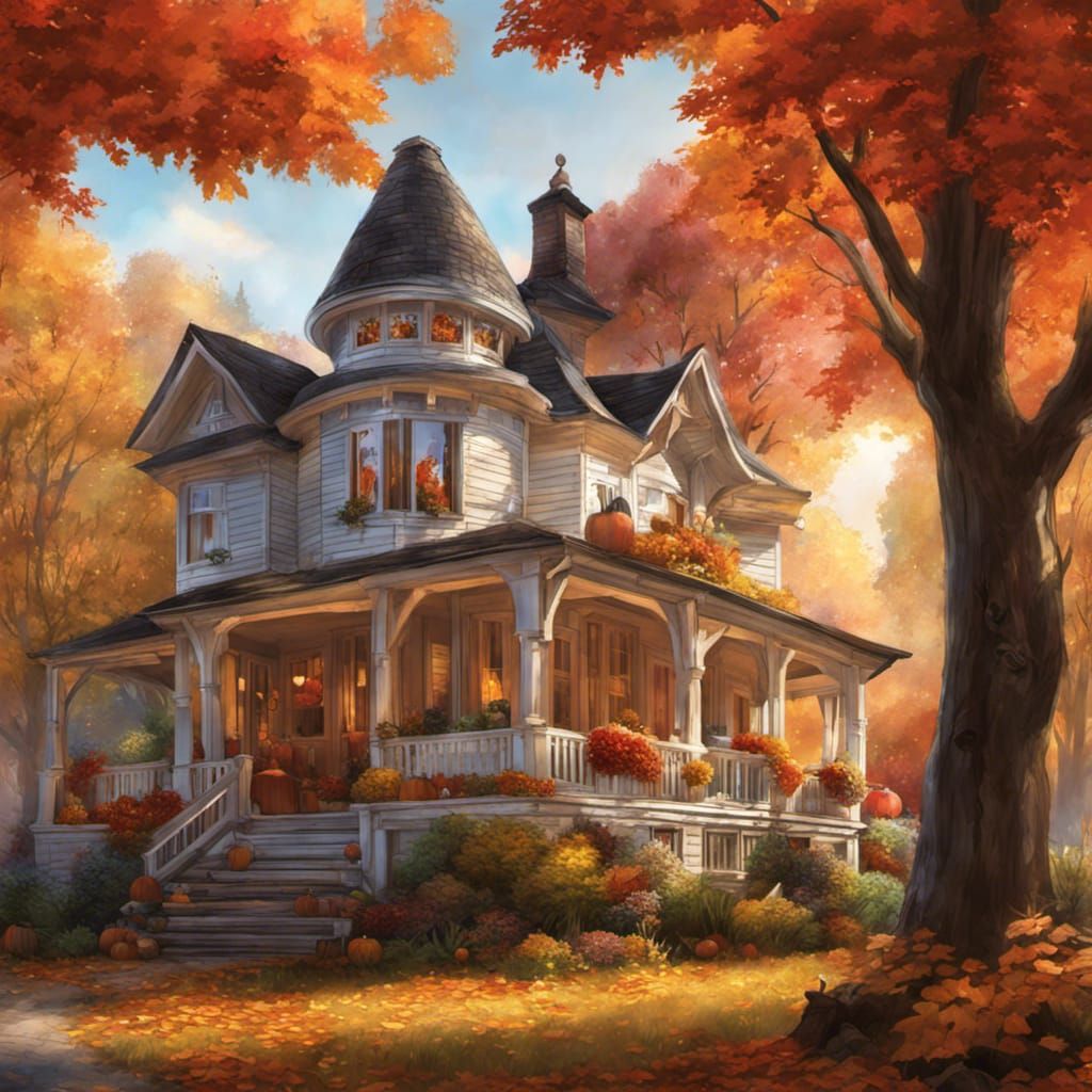 a fall home part 3 - AI Generated Artwork - NightCafe Creator