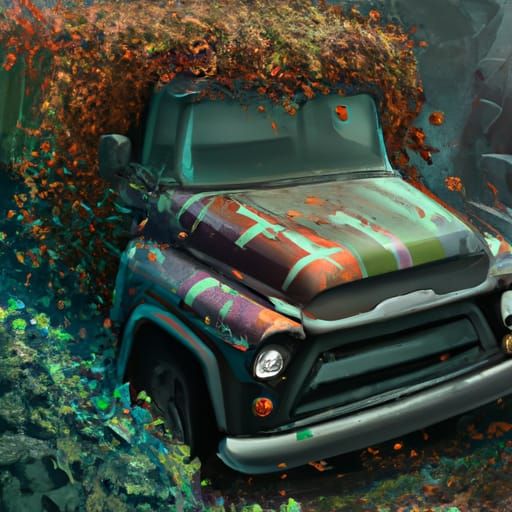 Buried in Kudzu - AI Generated Artwork - NightCafe Creator