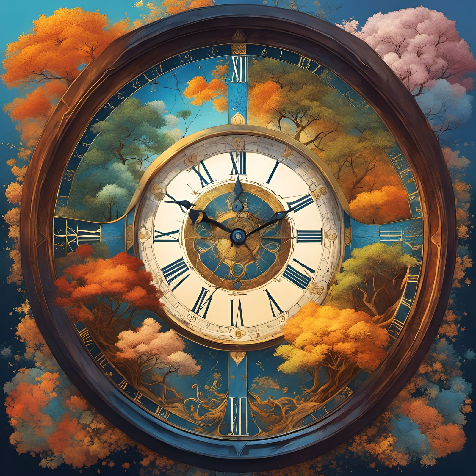 Seasonal Clock - AI Generated Artwork - NightCafe Creator