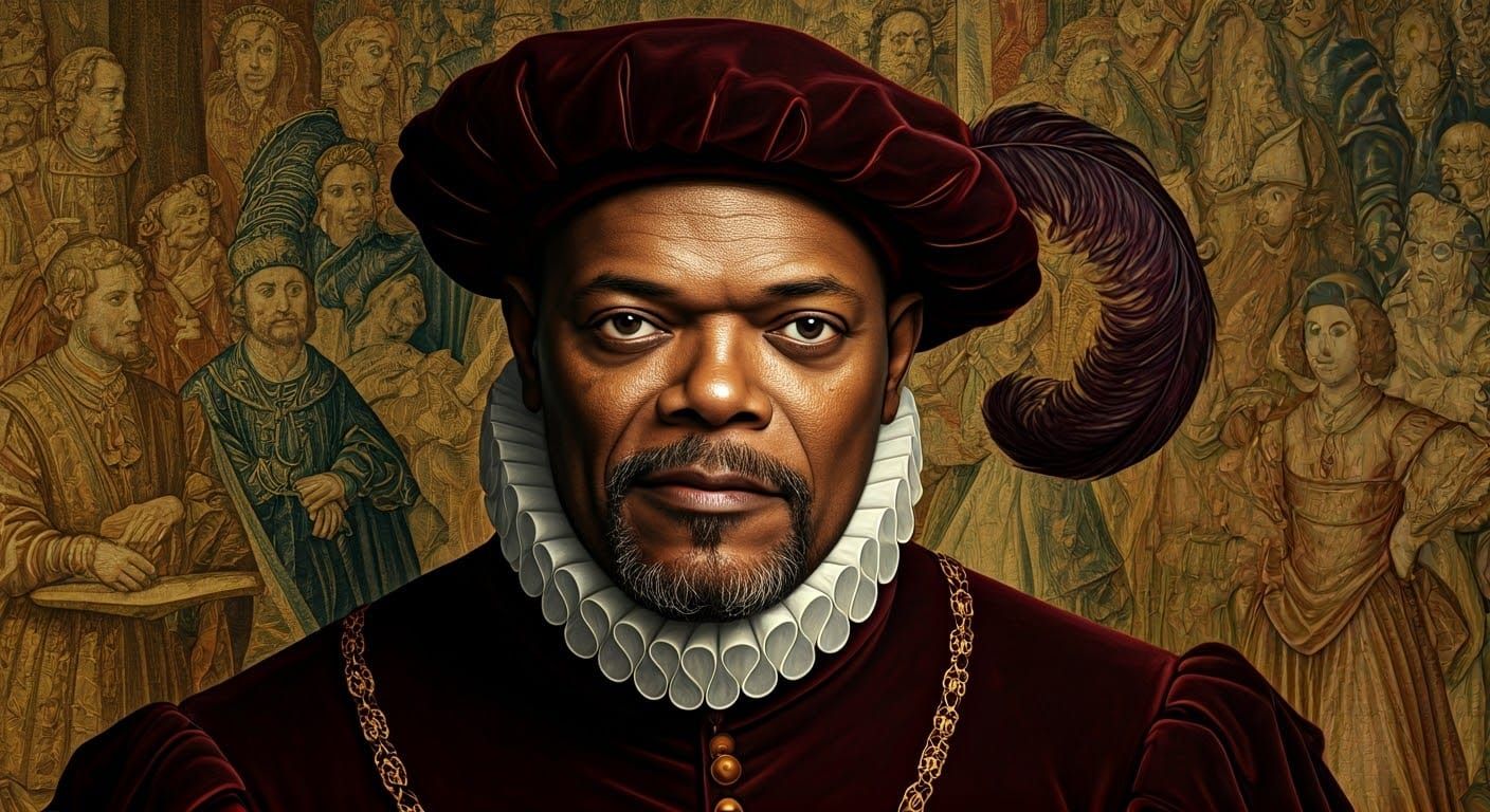 A photorealistic portrait of Samuel L. Jackson as a Renaissance ...