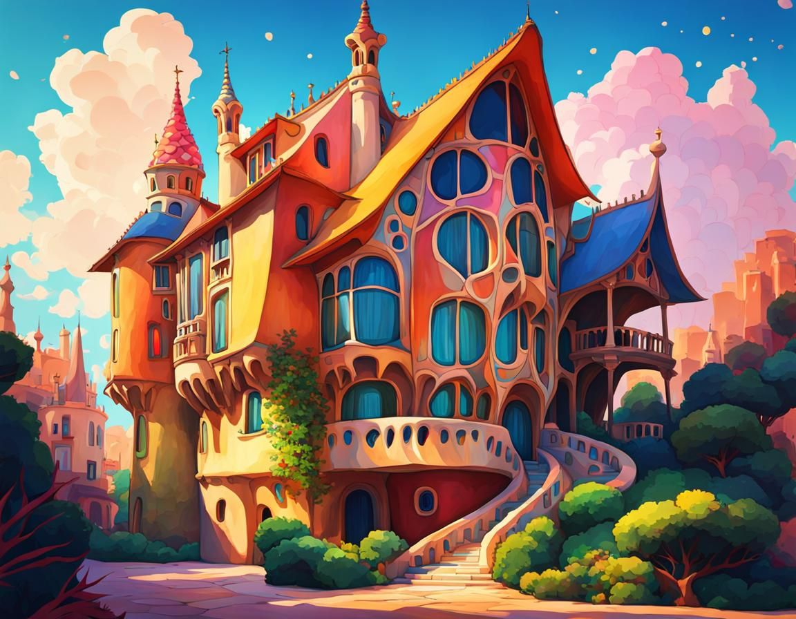 Abstract house - AI Generated Artwork - NightCafe Creator