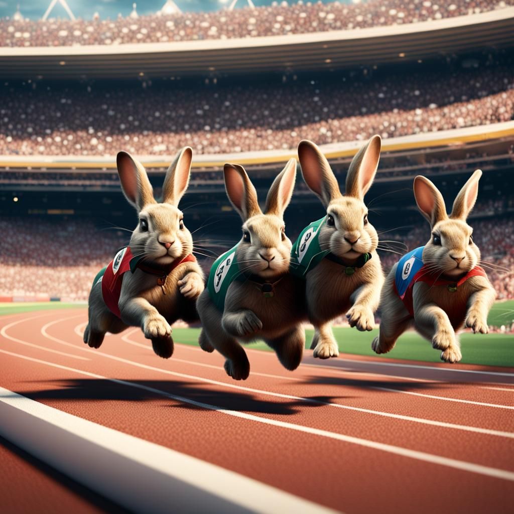 Bunny race - AI Generated Artwork - NightCafe Creator