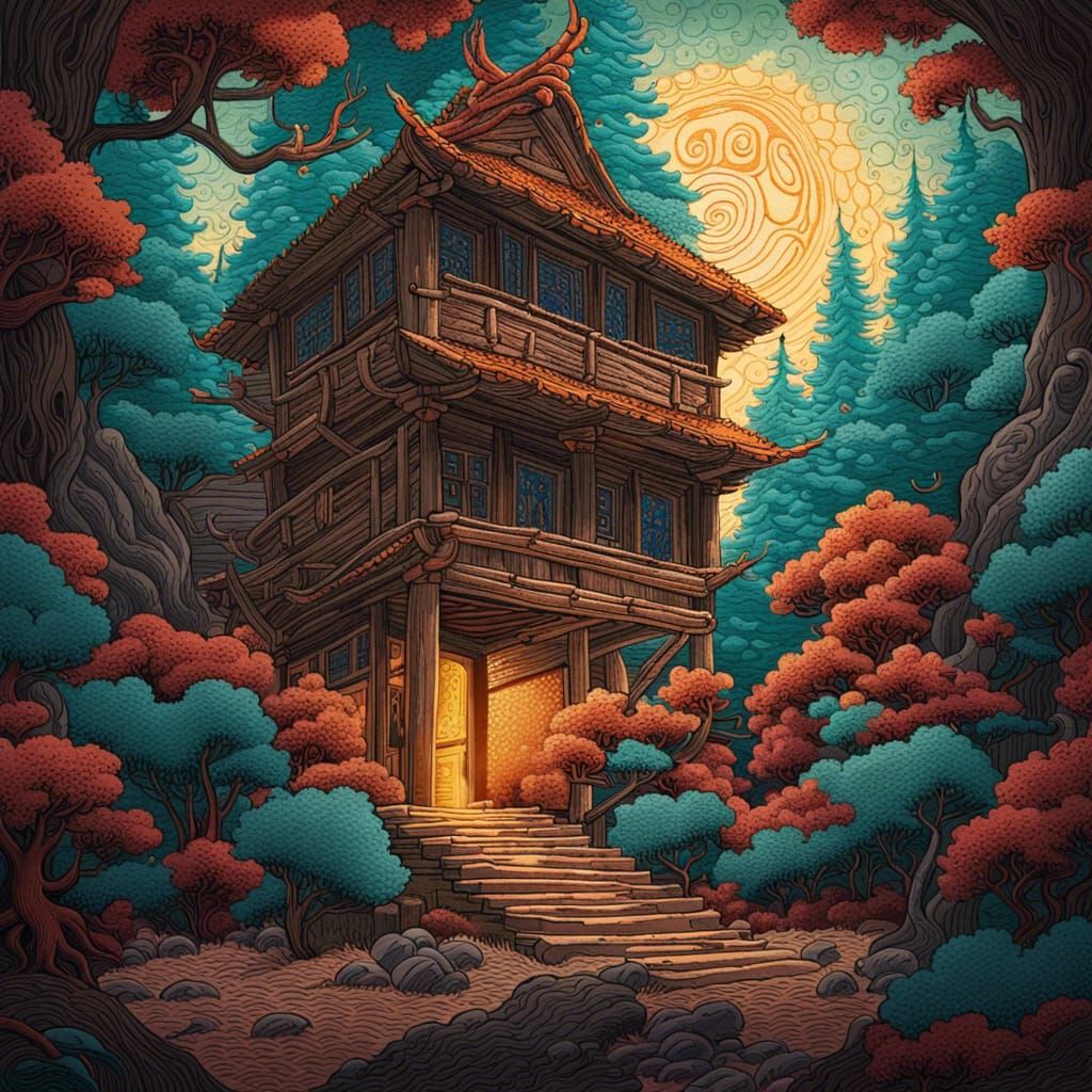 desolate cabin in the woods - AI Generated Artwork - NightCafe Creator