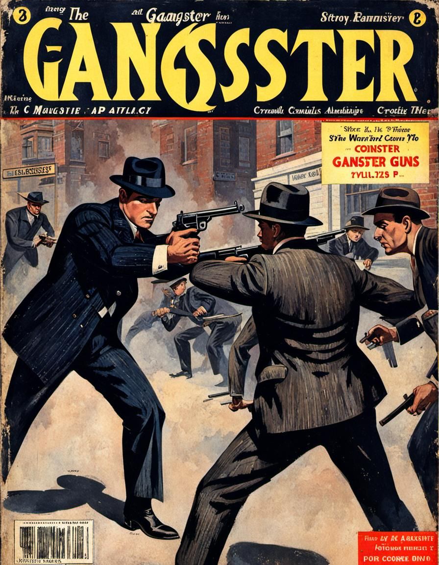 Pulp Gangster Cover #17 - AI Generated Artwork - NightCafe Creator