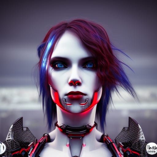cyborg gothic female - AI Generated Artwork - NightCafe Creator