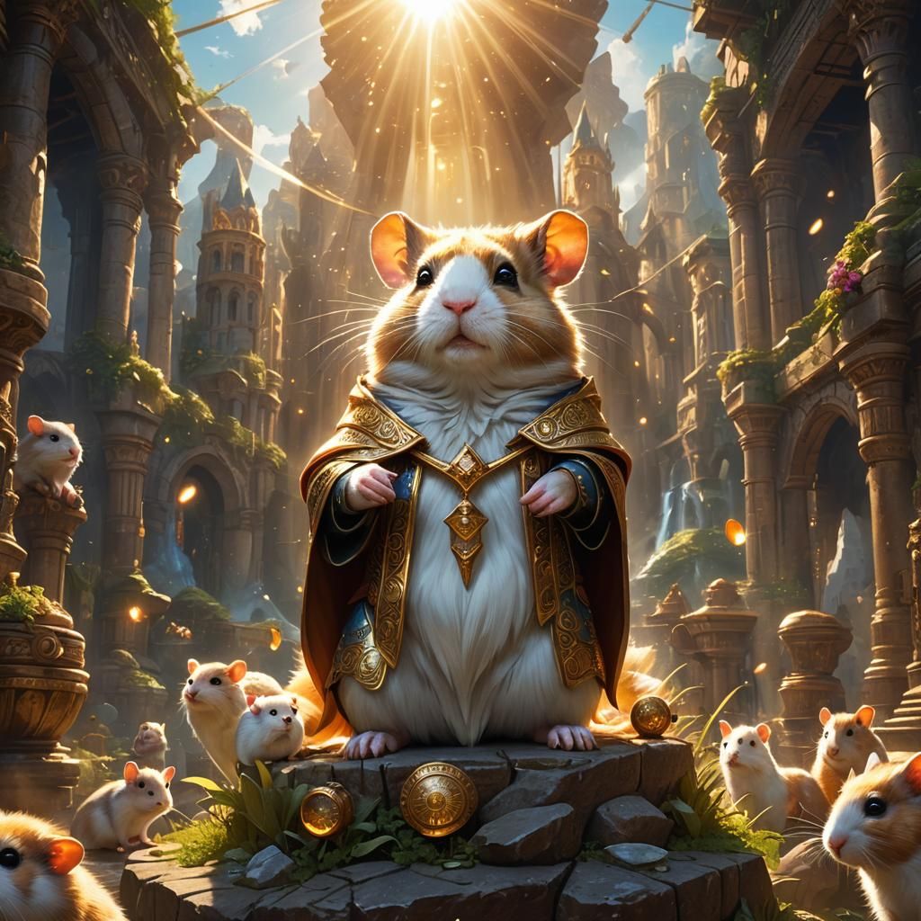 "the god of hamsters". - AI Generated Artwork - NightCafe Creator