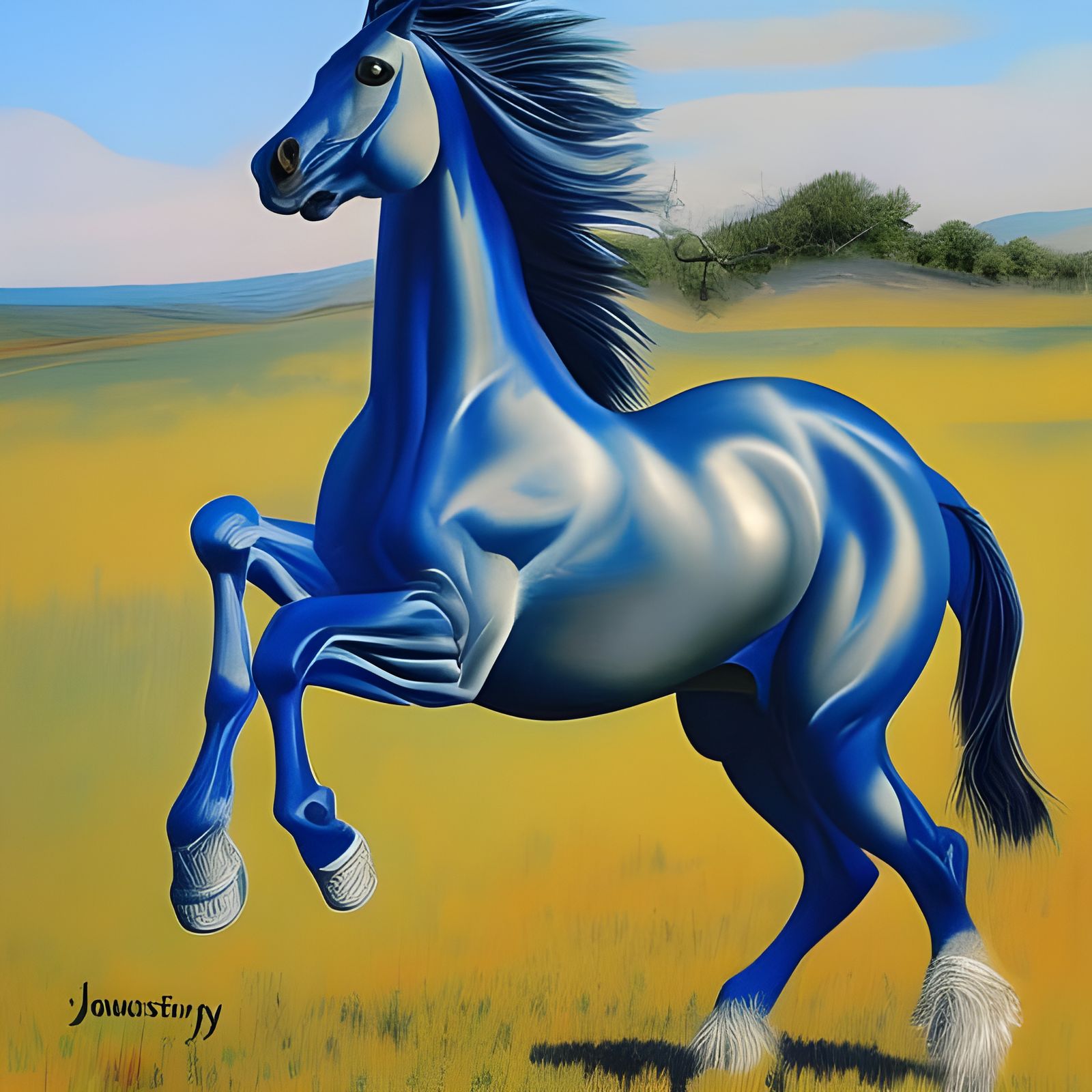 Blucifer in the wild - AI Generated Artwork - NightCafe Creator