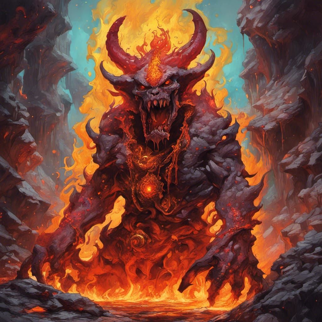 Hellfire demon - AI Generated Artwork - NightCafe Creator