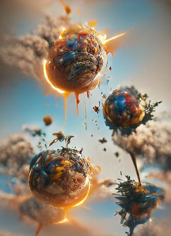 Planets go boom - AI Generated Artwork - NightCafe Creator