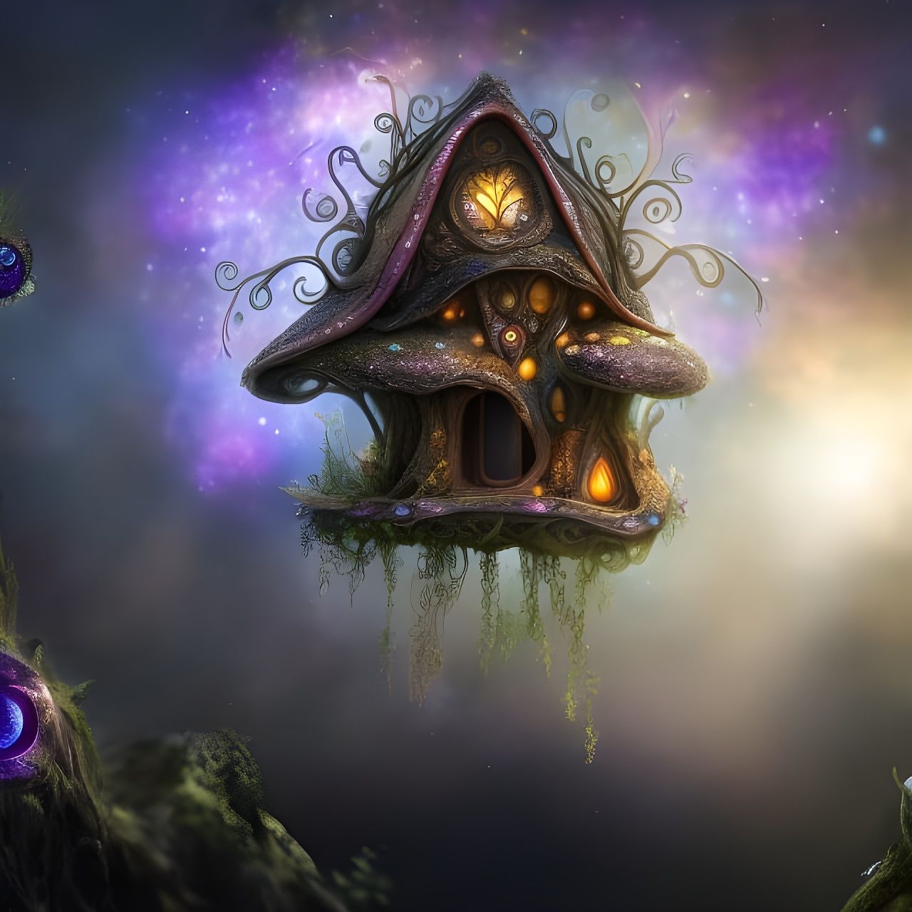 Enchanted floating fairy home - AI Generated Artwork - NightCafe Creator