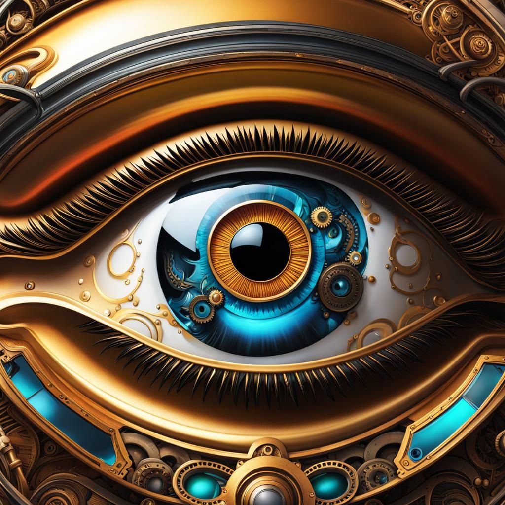Steampunk eye - AI Generated Artwork - NightCafe Creator