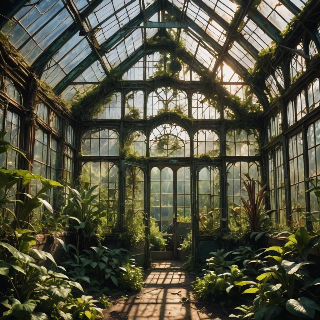 Overgrown Greenhouse - AI Generated Artwork - NightCafe Creator