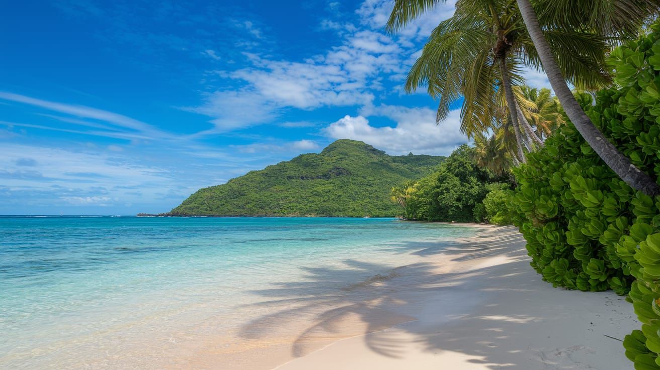 Tropical Beachscape wallpaper - Tropical Oasis Wallpaper