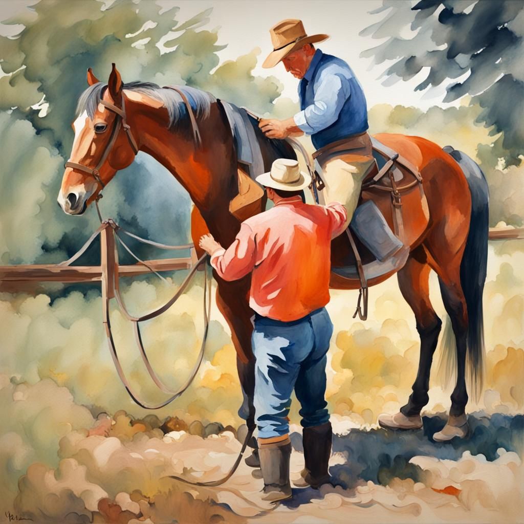 Riding a horse - AI Generated Artwork - NightCafe Creator