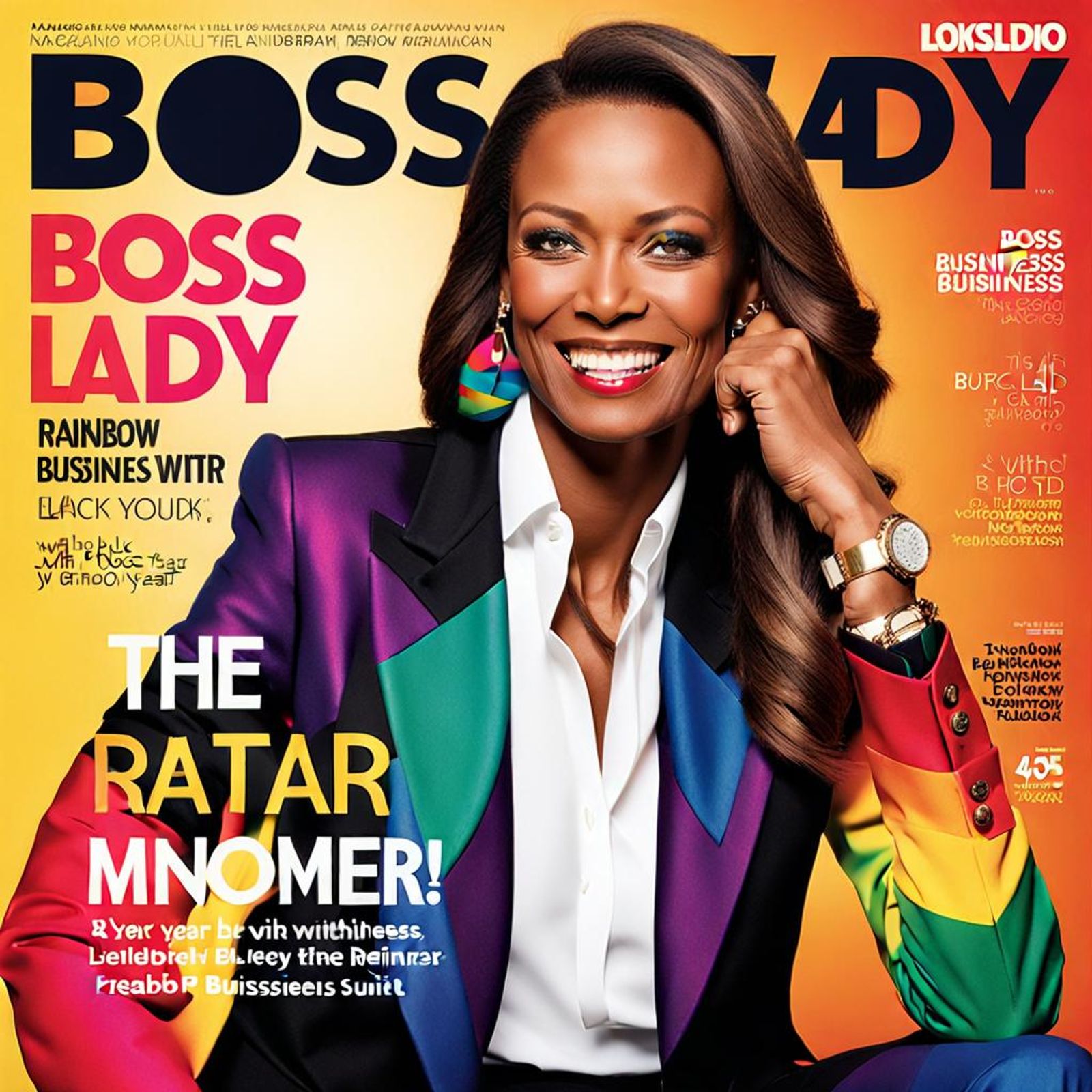 cover of magazine called "boss lady" with 45-year-old businesswoman ...
