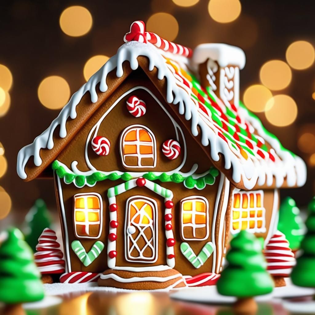Gingerbread house in Depth Map effect and Abode After Effects - AI ...