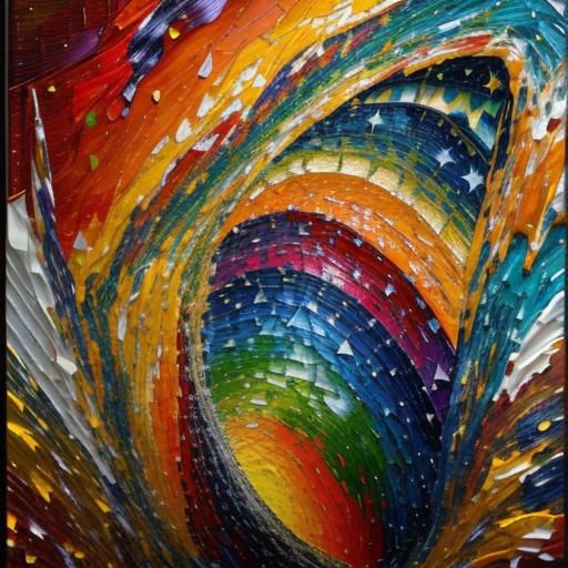 "The Starry Night". Beautiful rustic mosaic patchwork, abstract ...