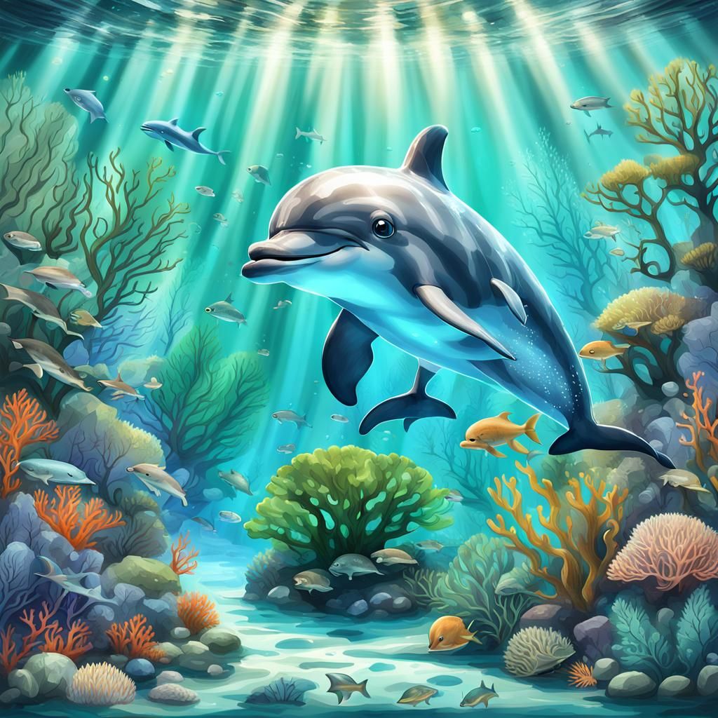 Dolphin - AI Generated Artwork - NightCafe Creator