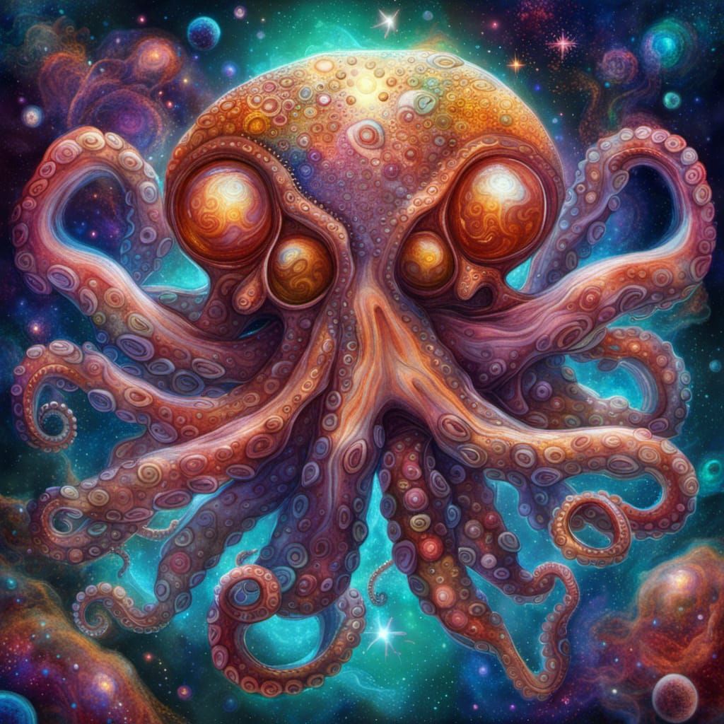 The Octopus from Outer Space - AI Generated Artwork - NightCafe Creator