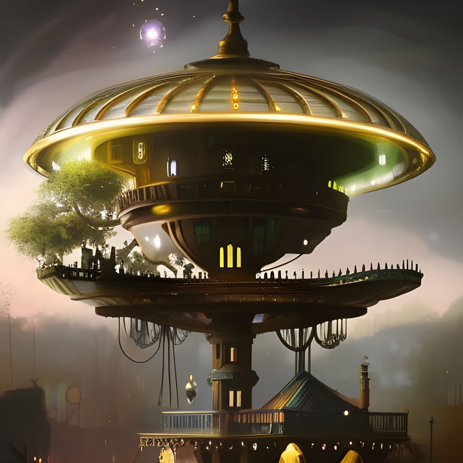 Tree House - AI Generated Artwork - NightCafe Creator