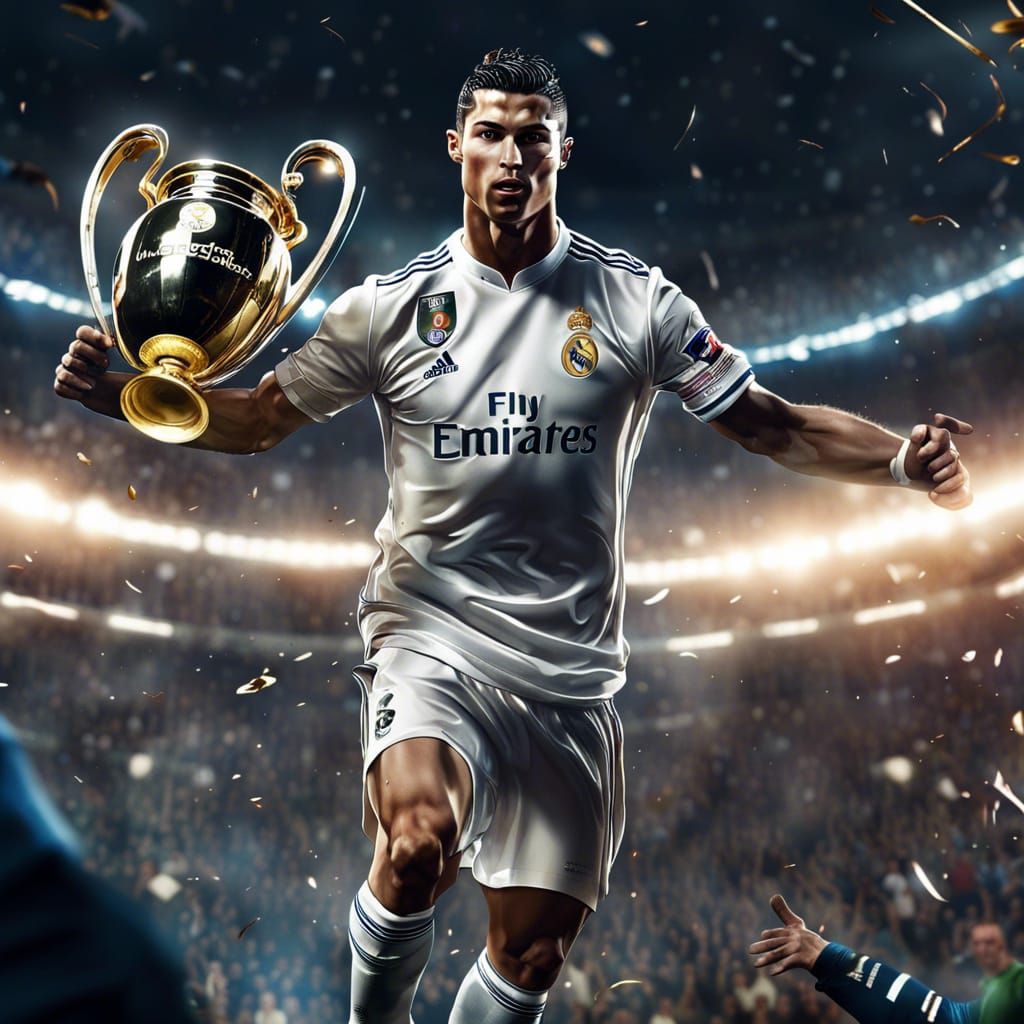 Cristiano Ronaldo winning the Champions League - AI Generated Artwork ...