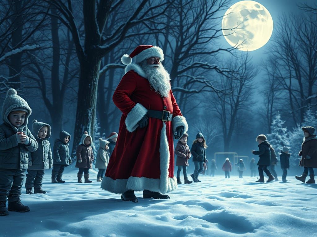 Santa Claus playing with kids - Mysterious Santa Claus Scene...
