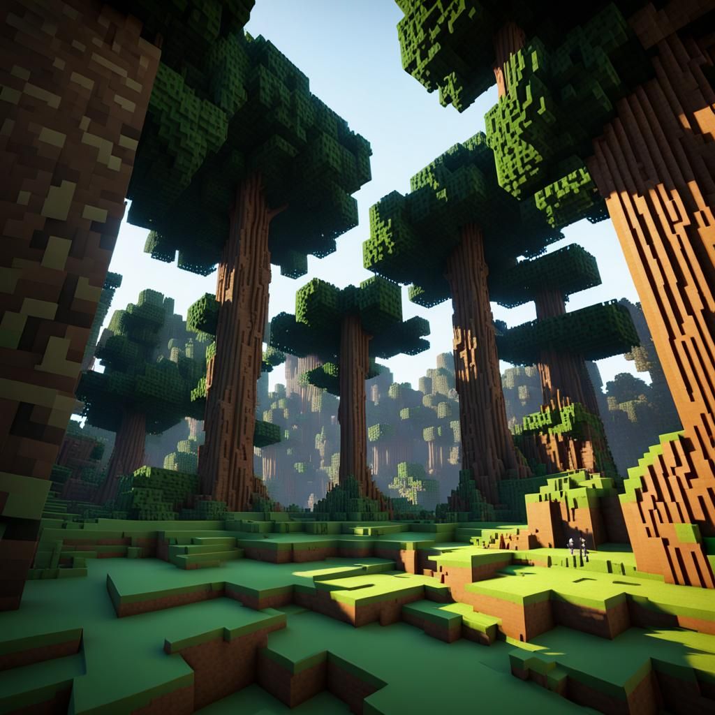 Minecraft - Gum Tree Forest - AI Generated Artwork - NightCafe Creator