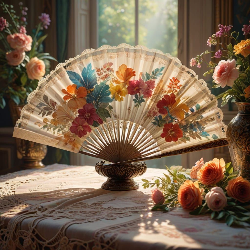 still life with Rococo and flowers