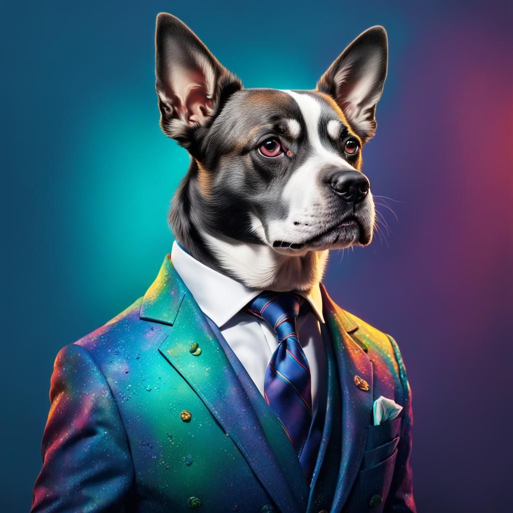 dog wearing a suit - AI Generated Artwork - NightCafe Creator