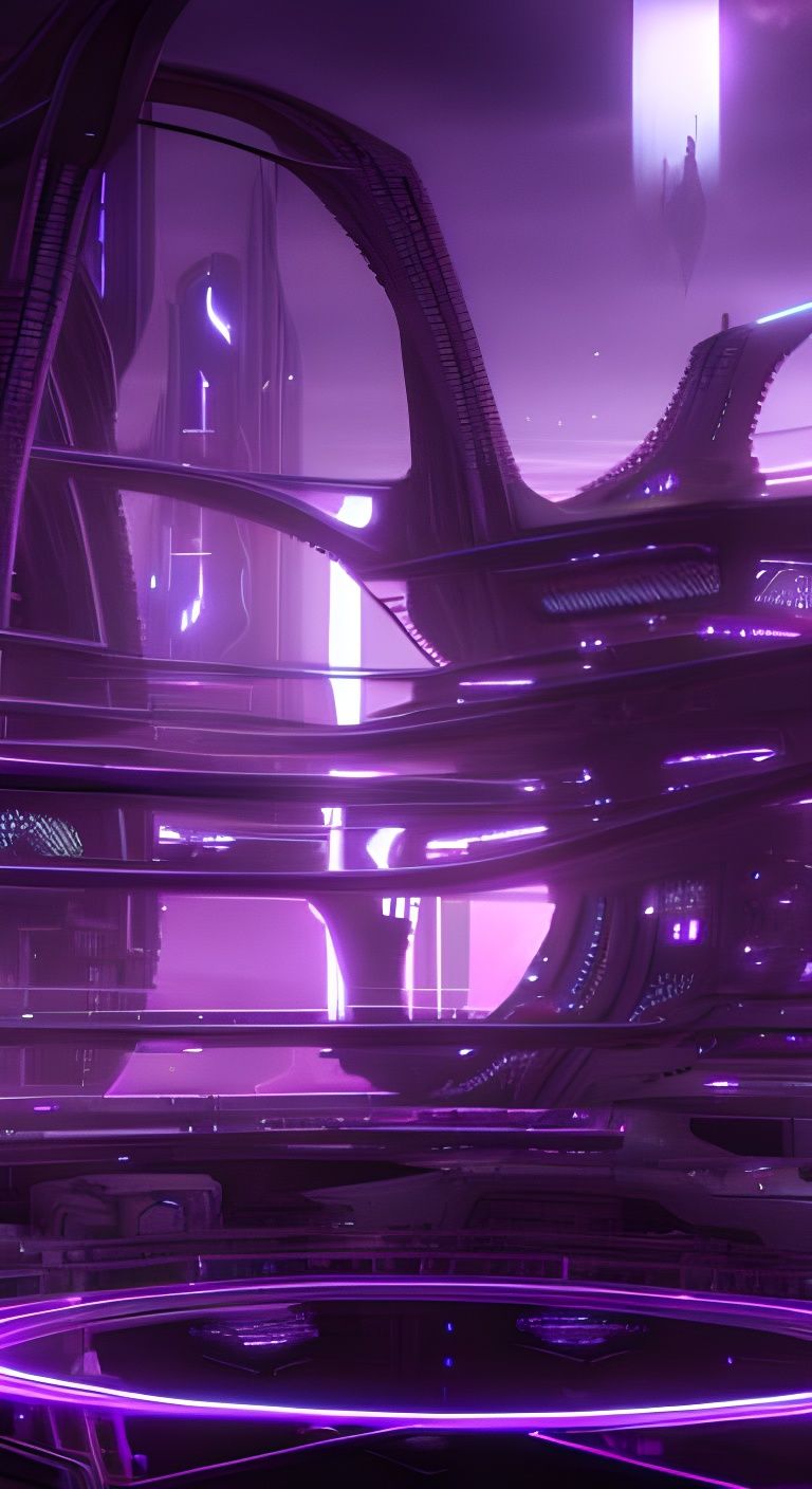 Hubworld: Under a Purple Sky - AI Generated Artwork - NightCafe Creator